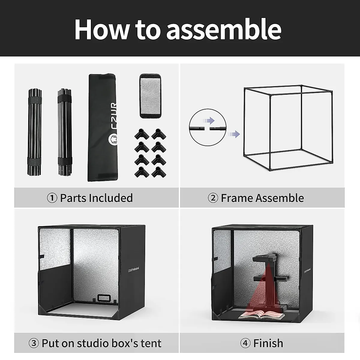 CZUR ET16 Pro Book Scanner and Portable Studio Box Bundle