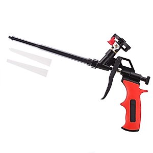 SocsPark Needn't Clean Foam Gun, Pu Expanding Foaming Gun, Upgrade Caulking Gun, Heavy Duty Spray Foam Gun, Metal Body Covered with PTFE, Suitable for Caulking, Filling, Sealing, Home and Office Use