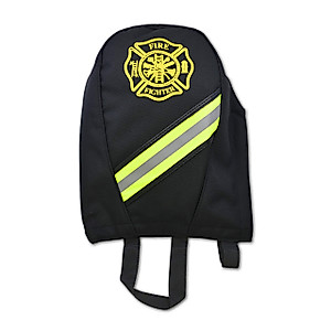 Lightning X Customizable Firefighter SCBA Air Pak Respirator Face Piece Mask Bag w/Embroidered Name - BLACK