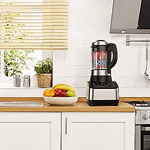 Galanz Multi Countertop Cooking Blender, 8 Preset Functions For Soup, Saute, Smoothies & Milkshake, 3 Speed Settings, 60Oz, LED Touch Control, 1000W, Black