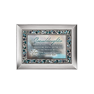 Cottage Garden Granddaughter See Future Through You Silvertone Jeweled Music Box Plays You Light Up My Life