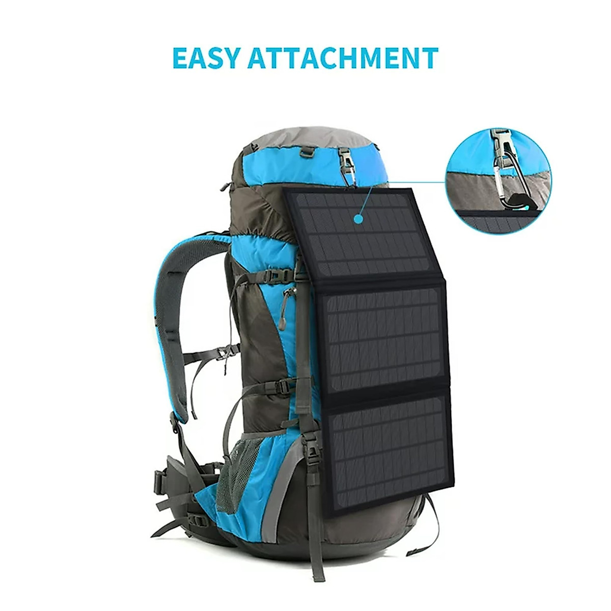 Renogy 21W Portable Foldable Solar Panel Charger Water Resistant Cover with Triple USB Ports for Hiking or Traveling, Nylon Kickstand, 21 Watts