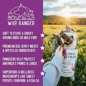 Wild Nature Duck Jerky Dog Treats | Healthy, All-Natural Duck Jerky Sticks Made in The USA Only | High Protein, Soft Chew Dog Jerky Treats | Grain Free Superfoods | Perfect Training Treats | 3 Pack