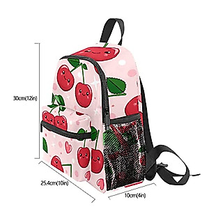ZGONOHYE Girls Cute Mini Backpack Funny Cute Cherry Pattern Heart Small Backpack Purse for Women School Bag for Girls Boys
