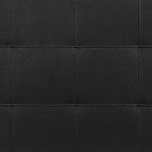 Flash Furniture Bedford Tufted Upholstered Headboard for Queen Size Bed, Contemporary Fabric Tufted Headboard with Adjustable Height, Black