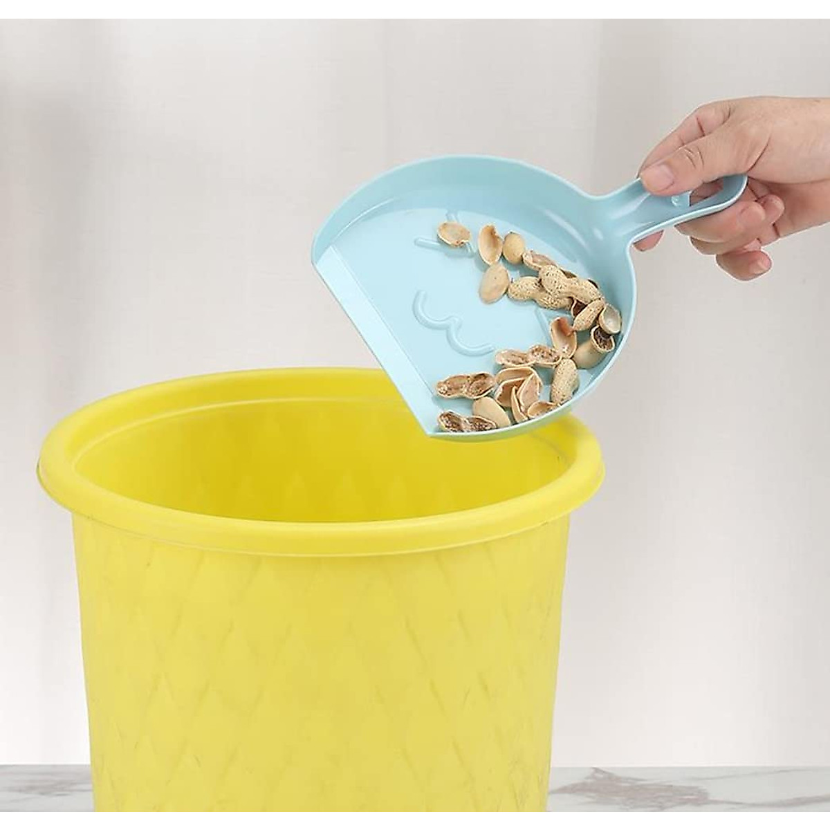 Small Broom and Dustpan Set for Home, Mini Clean Brush with Dust Pans Cute Hand Broom Brush Dust Pan with Hanger Hole, Small Cleaning Brush Set for Desktop Computer Table Keyboard (3PCS)