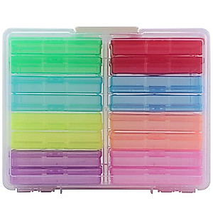 KEILEOHO 4 x 6 Inch Photo Case, 16 Inner Multi-Colored Cases, Photo Organizer Cases for Pictures Organization, Scrapbooking, Crafts