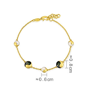 CHOW SANG SANG 999 24K Gold Taijitu Bracelet 92497B | 7.4", (19 CM)