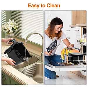 BXE Air Fryer Healthy Oil-Free Cooking Non-Stick Easy To Clean Quiet Operation With Temperature And Time Control 80% Less Oil Ideal For Quick And Easy Meals Black