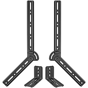 USX MOUNT Sound Bar Mount Under TV, Adjustable Angle Soundbar Mount, Universal Sound Bar Shelf Mount up to 22 Lbs, Soundbar TV Mount with L-Shaped Hooks for Bottom Hole