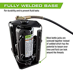 ARCAN PROFESSIONAL TOOLS 12-Ton, Heavy Duty Air/Hydraulic Bottle Jack (ALBJ12AH)