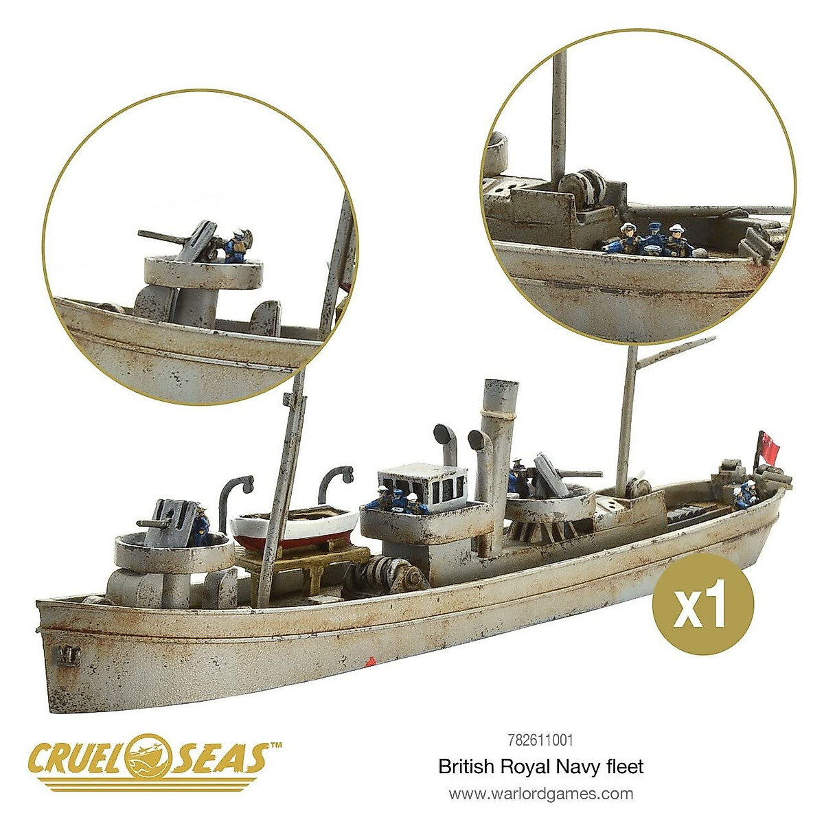 Cruel Seas Warlord British Royal Fleet 1:300 WWII Naval Military Wargaming Plastic Model Kit 782611001
