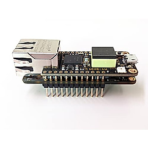 Silicognition M4-Shim - Feather M4 That fits on top of The PoE-FeatherWing for Ultra-Compact PoE Builds (Vertical USB)