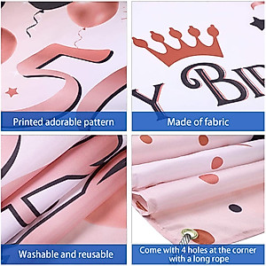 50th Birthday Backdrop Banner Black Rose Background Party Decoration for 50th Anniversary Photo Booth Background, 50th Birthday Party Supplies