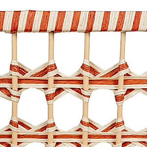 Household Essentials Woven Accent Shelf Cream and White Paper Rattan