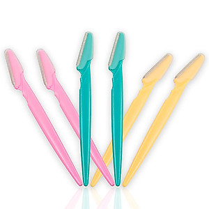 IOWANTOBWU 6 PCS Eyebrow Razor Facial Hair Knife Remover Makeup Tools Trimmer Sharper Shaver Hair Remover Set