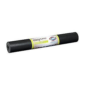 Duck - 284148 Non-Adhesive Shelf Liner Solid Grip EasyLiner, 20-inch x 6 Feet, Black
