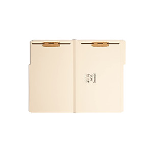 Smead Fastener File Folder, 2 Fasteners, Reinforced 1/3-Cut Tab, 1-1/2" Expansion, Legal Size, 50 per Box (19595) (Pack of 1)