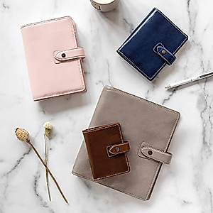 Filofax Malden Organizer, Personal Size, Ochre - Tactile, Full Grain Buffalo Leather, Six Rings, with Cotton Cream Week-to-View Calendar Diary, Multilingual, 2024 (C025808-24)