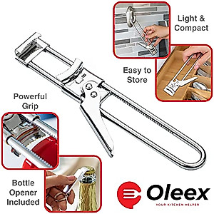 Oleex Jar Opener for Weak Hands with Keychain Bottle Cap Opener. Easy Jar Opener for Seniors with Arthritis or Kids Jar Openers. Jar Gripper Tight Lid Opener and Bottle Opener Kitchen Gadgets