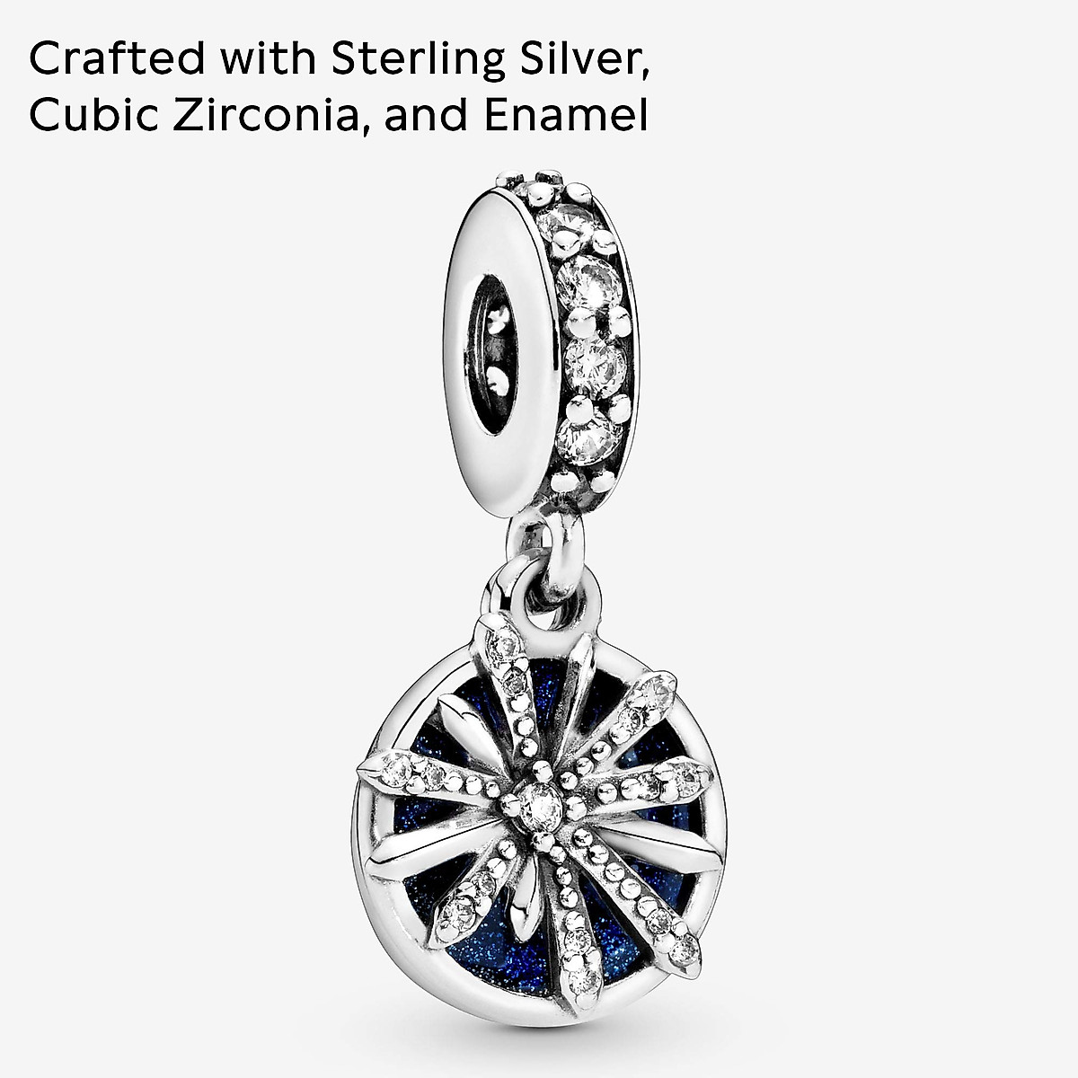 Pandora Jewelry Dazzling Wishes Dangle Cubic Zirconia Charm in Sterling Silver