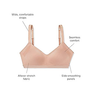 Warner's womens Easy Does It Underarm Smoothing With Seamless Stretch Wireless Lightly Lined Comfort Rm3911a Bra, Butterscotch, Medium US