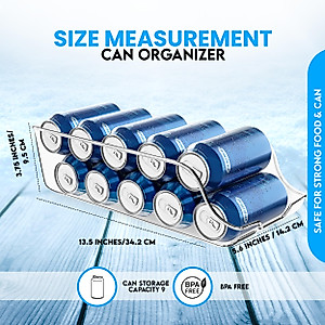 Utopia Kitchen Can Organizer For Pantry (Pack of 4) - Soda Can Organizer For Refrigerator - Can Storage Organizer Pantry, Fridge & Freezer Organization - Holds Food & Soup Can (Clear)