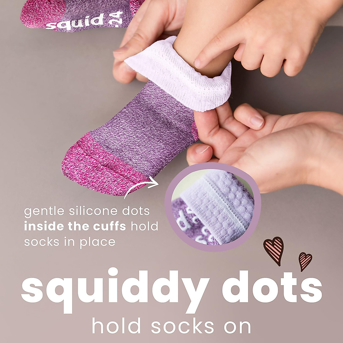 squid socks Unisex Cotton Socks | 0-6M, 6-12M, 12-24M, & 2T-3T | Grip Socks that Stay On | As Seen on Shark Tank | Chelsea