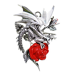 Enchanted Jewelry Draca Rosa for Charisma And Courage by Anne Stokes Charm Amulet Talisman Pendant