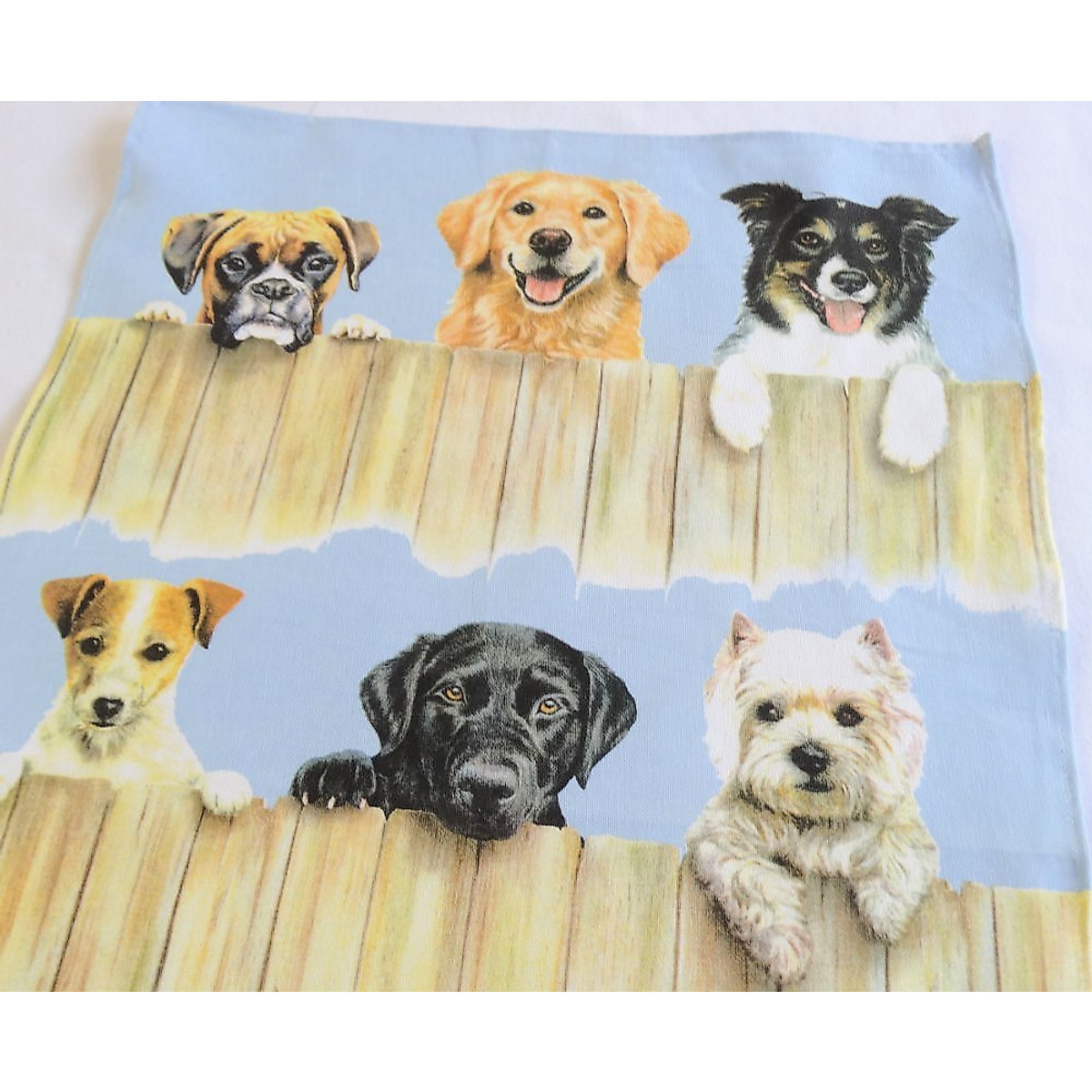 Samuel Lamont, K-9 (Canine) Dogs Kitchen/Tea Printed Towel, Imported, Linen-Cotton Blend