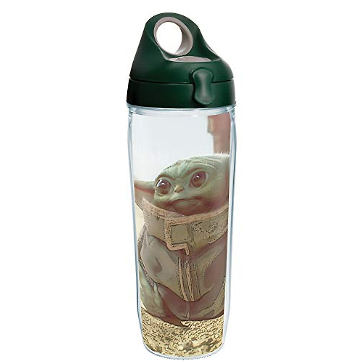 Tervis Made in USA Double Walled Star Wars - The Mandalorian Child Insulated Tumbler Cup Keeps Drinks Cold & Hot, 24oz Water Bottle, Clear
