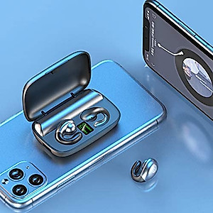 Open Ear Earbuds Earhooks Mini Bone Conduction Headphones Wireless Earbuds with Waterproof Bluetooth Cycling Earpiece Noise Canceling Headset Sports Bluetooth 5.0 Earphones Headset for Cycling Driving