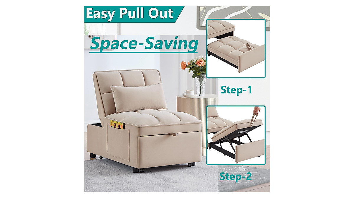 MWrouqfur 4-in-1 Sleeper Chair: Comfort & Versatility