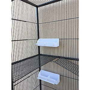 Extra Large Wrought Iron 5-Tiers Chew-Proof Ferret Squirrel Chinchilla Sugar Glider Critter Animal Home Metal Cage Easy Clean Pull Out Tray with Removable Rolling Stand