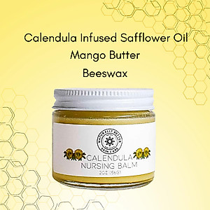 Calendula Nursing Balm - Lanolin-Free Herbal Salve for Soothing Sore or Cracked Nipples, All-Natural Nipple Butter, Plant-Derived Breastfeeding Cream, Handmade in USA by DAYSPA Body Basics