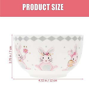 SOIMISS Easter Bowl Ceramic Bunny Candy Dish Easter Basket Rabbit Candy Bowl Snack Appetizers Porridge Soup Bowl Salad Bowl Spring Party Home Restaurant Use