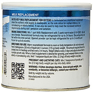 Nutri-Vet Milk Replacement with Probiotics for Kittens | Provides Balanced Essential Nutrition | 6 Ounces