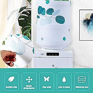 Water Dispenser Barrel Cover for 5 Gallon Water Bottle, High Stretchy Fabric Water Bucket Dust Protector Covers, Reusable Elastic Protective Cover for Hot & Cold Water Dispensers Bottles