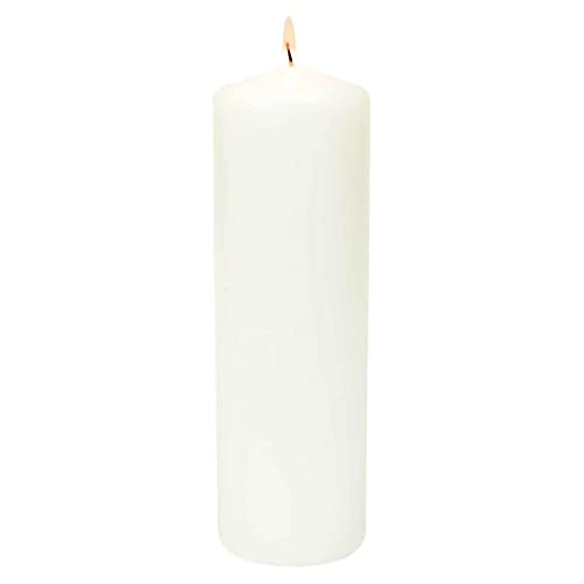 Hanna's Unscented Pillar Candle, 3X9-Inches, White
