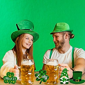 St Patricks Day Tiered Tray Decor,6 Pcs Pot Of Gold Decorations St Patricks Day Centerpiece, Wooden St Patricks Day Decorations Tiered Tray St Patrick day Gnomes Shamrock St Patricks Tiered Tray Decor