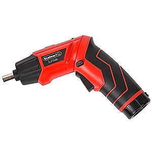 Stalwart 45-Piece Pivoting Screwdriver Set – Cordless Power Tool with Rechargeable 3.6V Battery, 2 LED Flashlights, Bits, Sockets, and Carrying Case