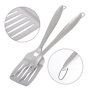 2pcs Frying Spatula Barbecue Fork Plastic Meat Large
