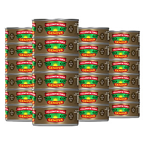Genova Premium Yellowfin Tuna in Olive Oil, Wild Caught, Solid Light, 5 oz. Can (Pack of 24)