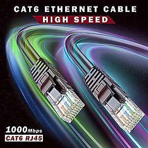 Maximm Cat 6 Ethernet Cable 100 Ft, 100% Pure Copper, Cat6 Cable LAN Cable, Internet Cable, Patch Cable and Network Cable - UTP (Brown) 100 Feet