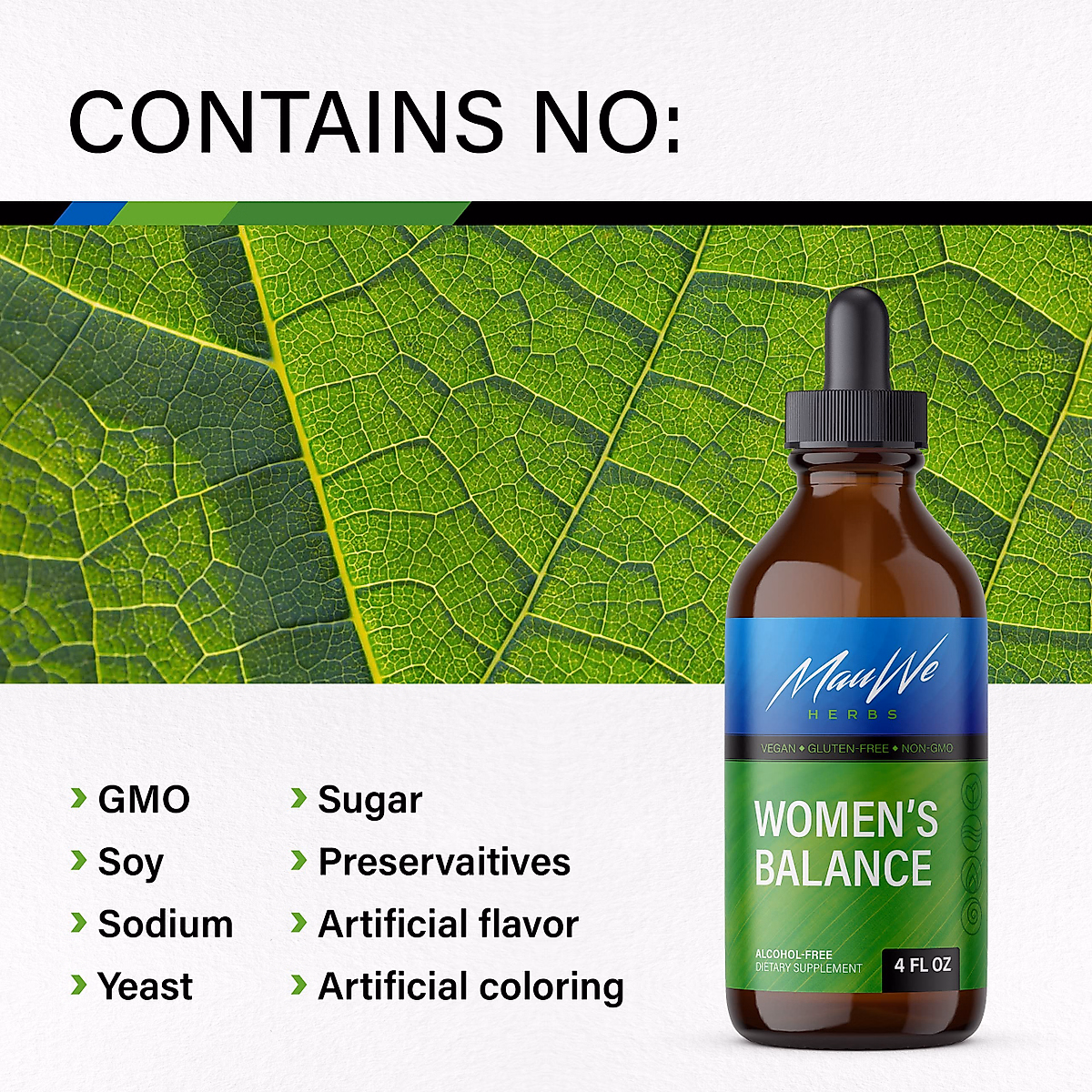 Women's Balance Tincture (4 Fl. Oz.) - Liquid Extract Relief for Pre-Menstrual & Menopausal Symptoms - Vitex, Dong Quai, Maca, Rhodiola, Ashwagandha, Motherwort, Milk Thistle