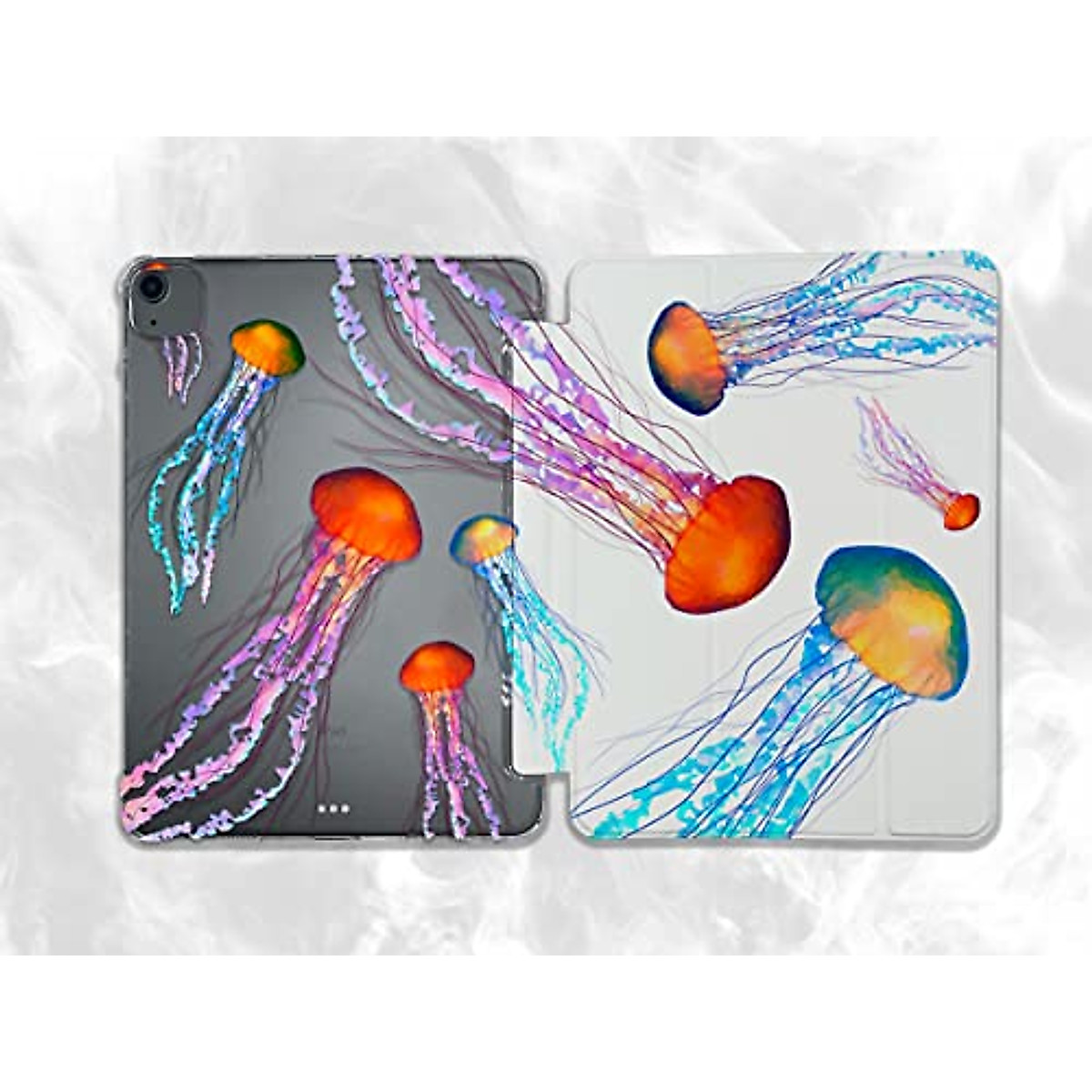 Cute Jellyfish Nature Ocean case Compatible with iPad Mini Air Pro 7.9 8.3 9.7 10.2 10.9 11 12.9 inch Pattern Cover New 2022 2021 Trifold Stand 3 4 5 6 7 8 9 Generation 478 (9.7" 5/6 gen)