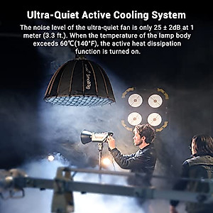 SmallRig RC 120B 120W Bi-Color Cob Video Light 52800Lux@1m 2700K-6500K On-Board and SmallGoGo App Control, TLCI 96+ CRI 95+,9 Lighting Effects Support AC Adapter & 14.4V/26V V-Mount Battery-3471