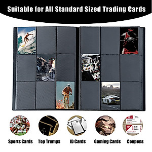 9 Pockets Trading Card Binder, Card Collectors Album Folder Waterproof Double-Sided 360 Side Loading Pockets for Trading Cards/Sports Card/Game Cards OS0720BK