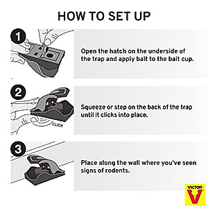 Victor M147 Safe-Set Rat 4 Pack, 4 Traps, Black