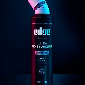 Edge Shaving Gel for Men, Extra Moisturizing with Vitamin E, (6 Pack) - Shave Gel For Men That Moisturizes, Protects and Soothes To Help Reduce Skin Irritation